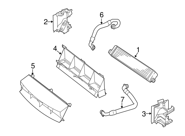 212-500-02-31 - Automatic Transmission Oil Cooler Bracket 2008-2015 ...