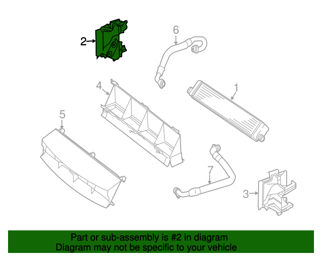 212-500-02-31 - Automatic Transmission Oil Cooler Bracket 2008-2015 ...