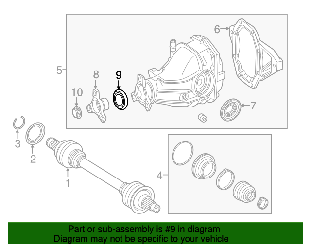 2015-2024 Mercedes-Benz Differential Pinion Seal 205-997-01-46 | MB ...