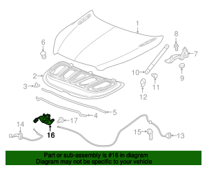 2016-2020 Buick Envision Engine Hood Switch 84169355 GM | GMPartsDirect.com
