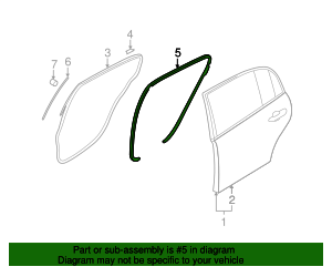 83120-3F000VA - Weather-Strip On Body 2007-2009 Kia Amanti | Kia.Parts ...