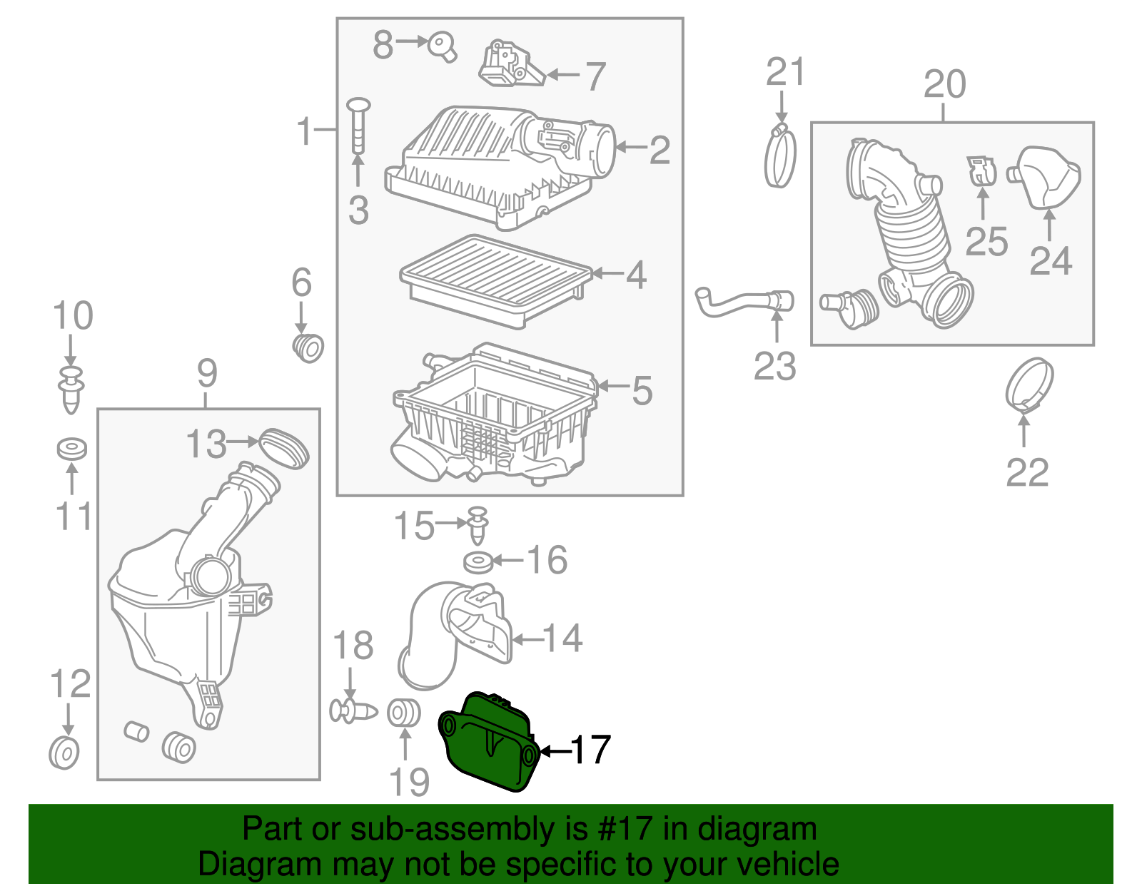 2016-2022 Chevrolet Spark Front Intake Air Duct Adapter 42359286 GM ...