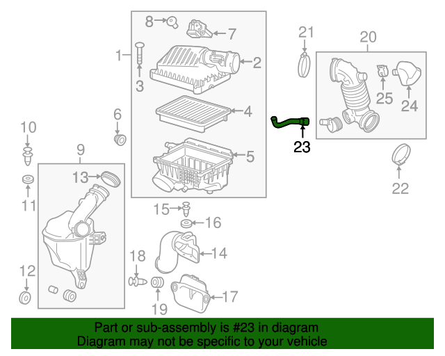2017-2021 Chevrolet Spark Positive Crankcase Ventilation (PCV) Tube ...