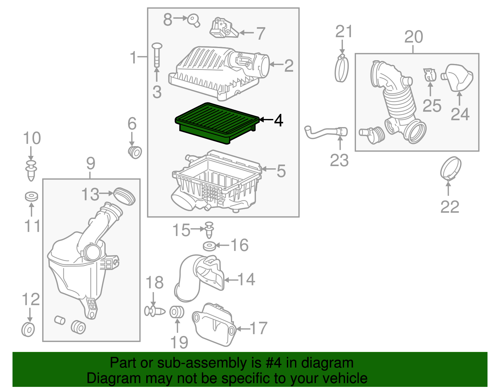 2016-2022 Chevrolet Spark Air Filter 95238310 GM | GMPartsDirect.com