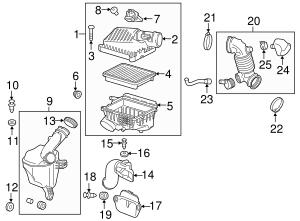 2016-2022 Chevrolet Spark Air Cleaner Outlet Duct Elbow 42555076 ...