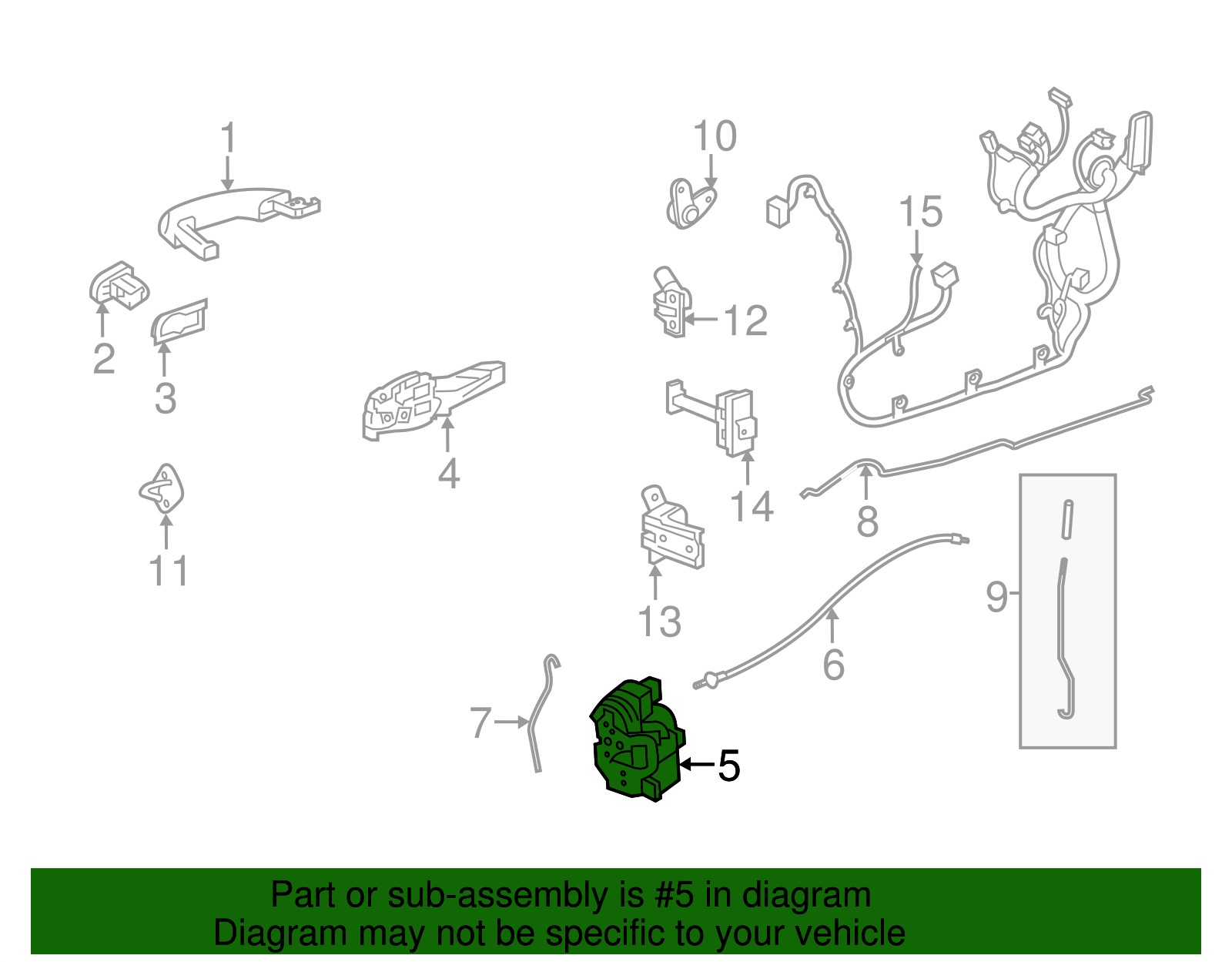 2013-2022 GM Rear Driver Side Door Latch 13579545 GM | GMPartsDirect.com