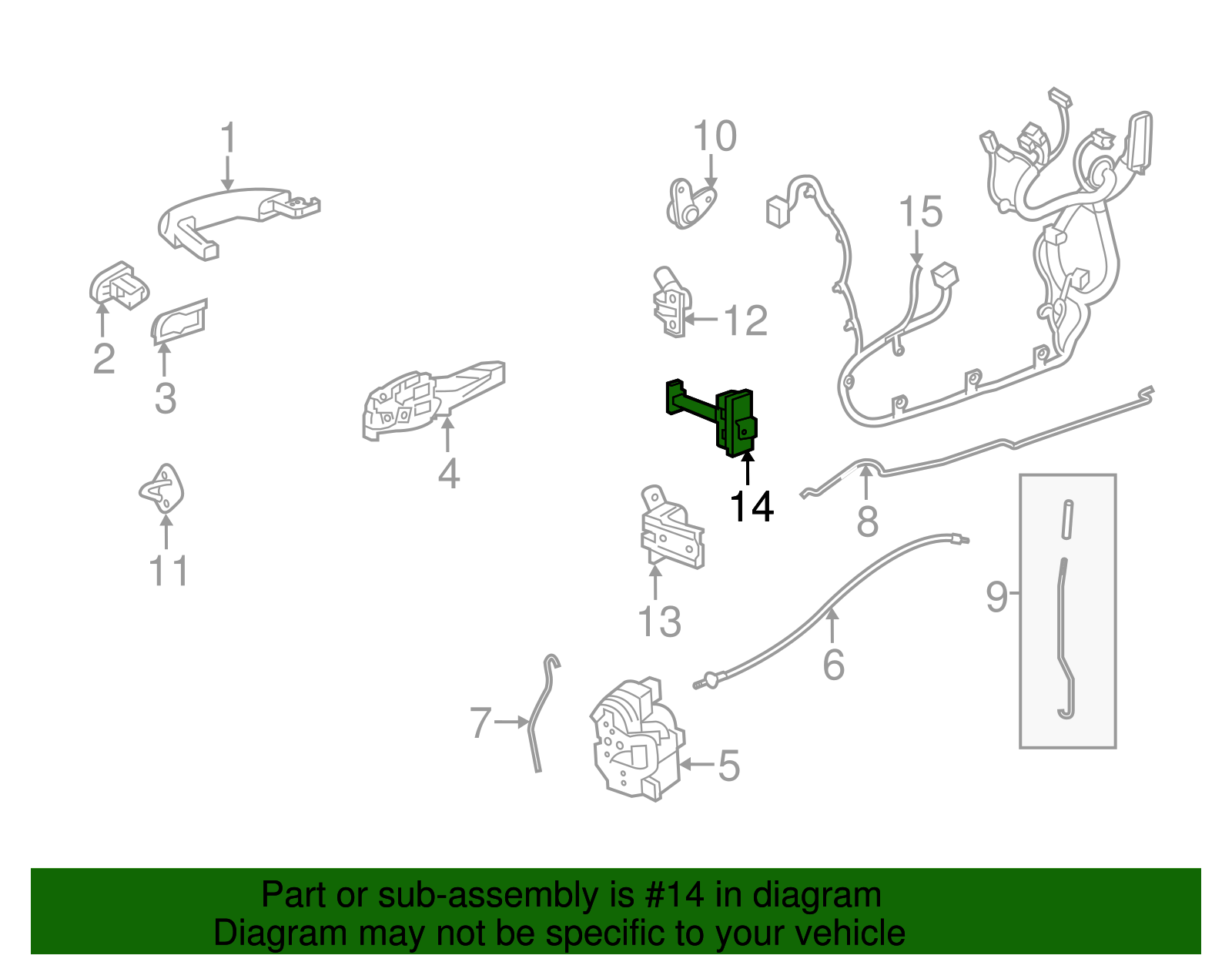 2013-2022 GM Rear Side Door Check Link 42467901 GM | GMPartsDirect.com