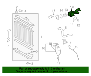 2007-2018 Lexus Thermostat Housing 16323-0P030 | OEM Parts Online