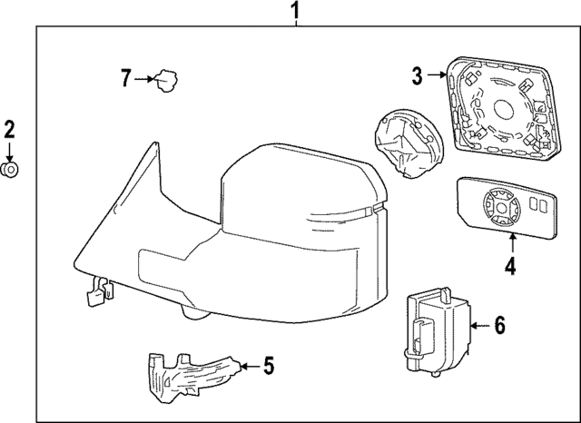 2022-2024 Toyota Mirror Assembly DRIVERS SIDE 87940-0C710 | Toyota ...