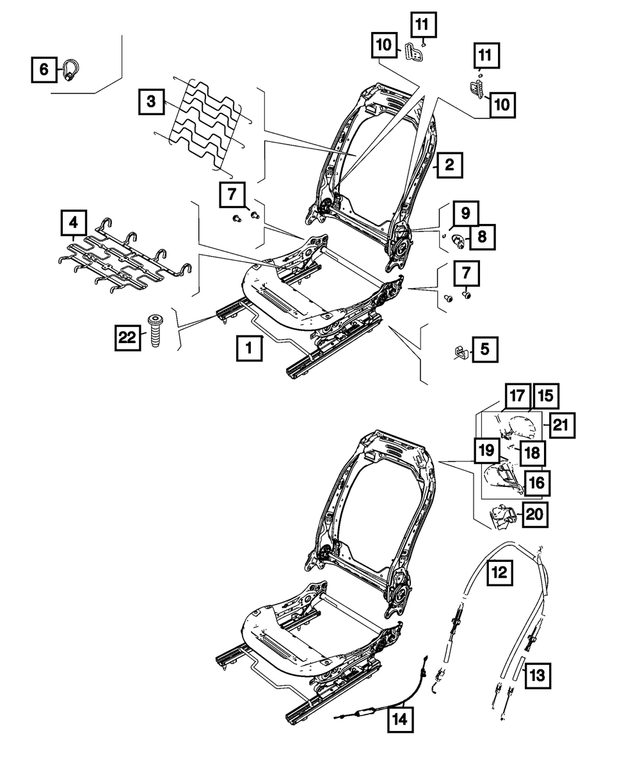 2024 Fiat 500E Seat Adjuster Cable 68655211AA | My Mopar Parts