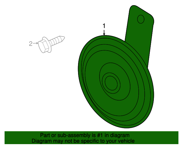 2009-2011 GM Horn 42639754 | GMPartsDirect.com