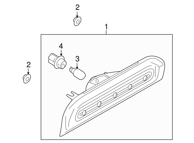 2009-2014 Nissan Cube High Mount Lamp 26590-1FA0B | TascaParts.com
