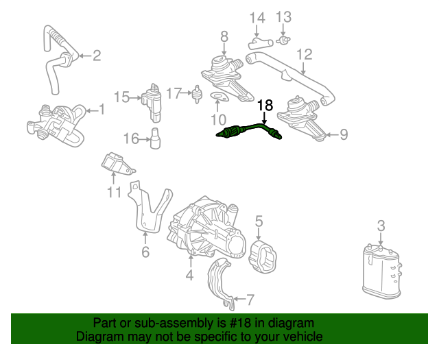 001-540-60-17 - Oxygen Sensor 1998-2006 Mercedes-Benz | Mercedes-Benz ...
