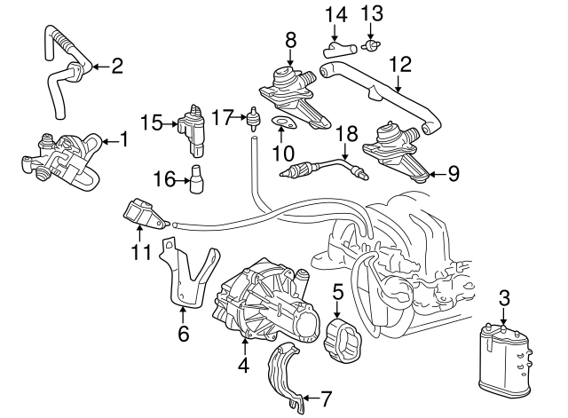 001-540-60-17 - Oxygen Sensor 1998-2006 Mercedes-Benz | Mercedes-Benz ...