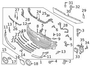 TK50-50-710H - Grille Assembly - 2016-2018 Mazda CX-9 | Werner Mazda Parts