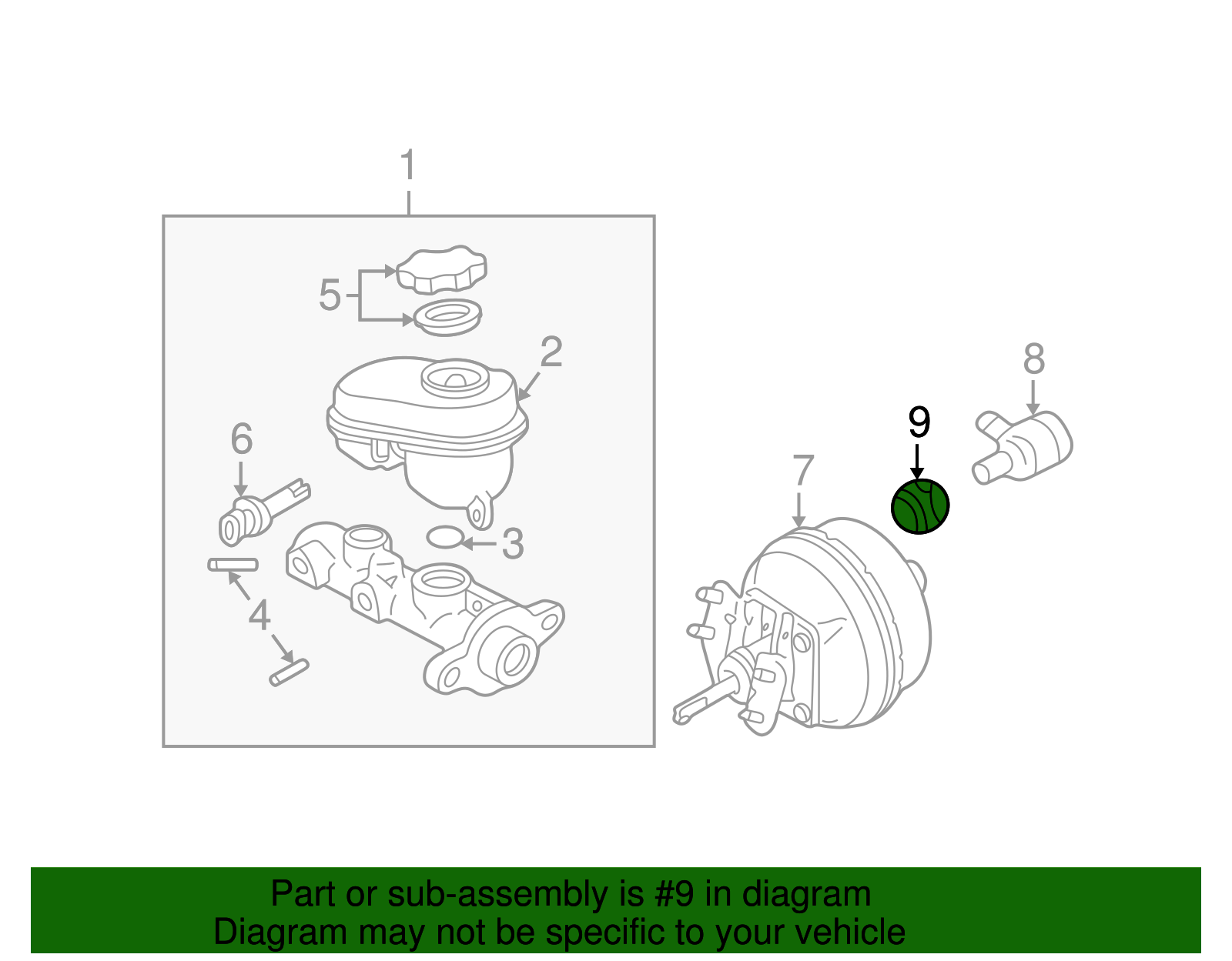 5461808 - Power Brake Booster Grommet - 1993-2010 GM | World Parts Direct