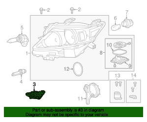 52133-0E020 - Headlight Bracket 2013-2015 Lexus | AutoNationParts.com