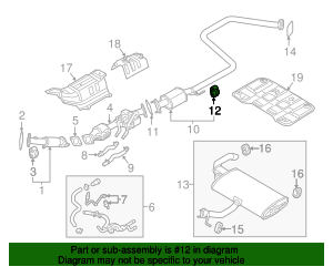 2001-2022 Hyundai Muffler & Pipe Hanger 28760-2D000 | QuirkParts