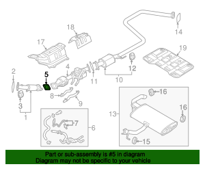 28751-2V000 - Front Pipe Gasket 2009-2024 Hyundai | Hyundai OEM Part