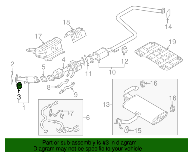 28760-2D000 - Muffler & Pipe Hanger - 2001-2024 Hyundai | OEM Parts Quick