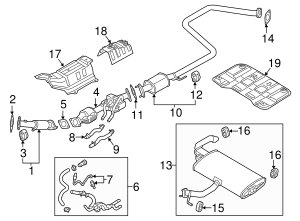 2001-2022 Hyundai Muffler & Pipe Hanger 28760-2D000 | QuirkParts