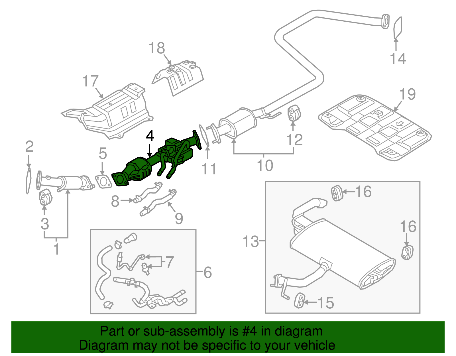 2017-2022 Hyundai Ioniq Converter & Pipe 28601-G2120 | OEM Parts Online
