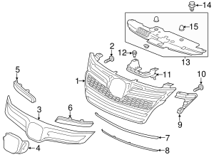 71125-T3V-A00 - Stay, Front Grille 2014 Honda Accord | Honda Parts Online