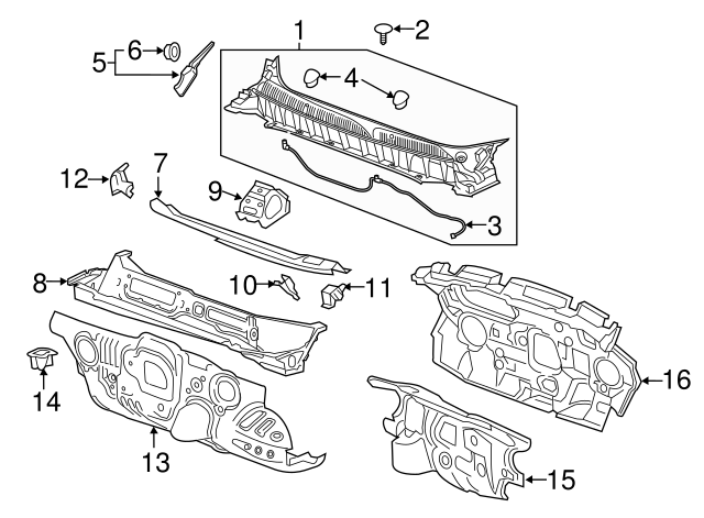 2017-2020 GM Plenum Panel Bracket 23266755 | TascaParts.com