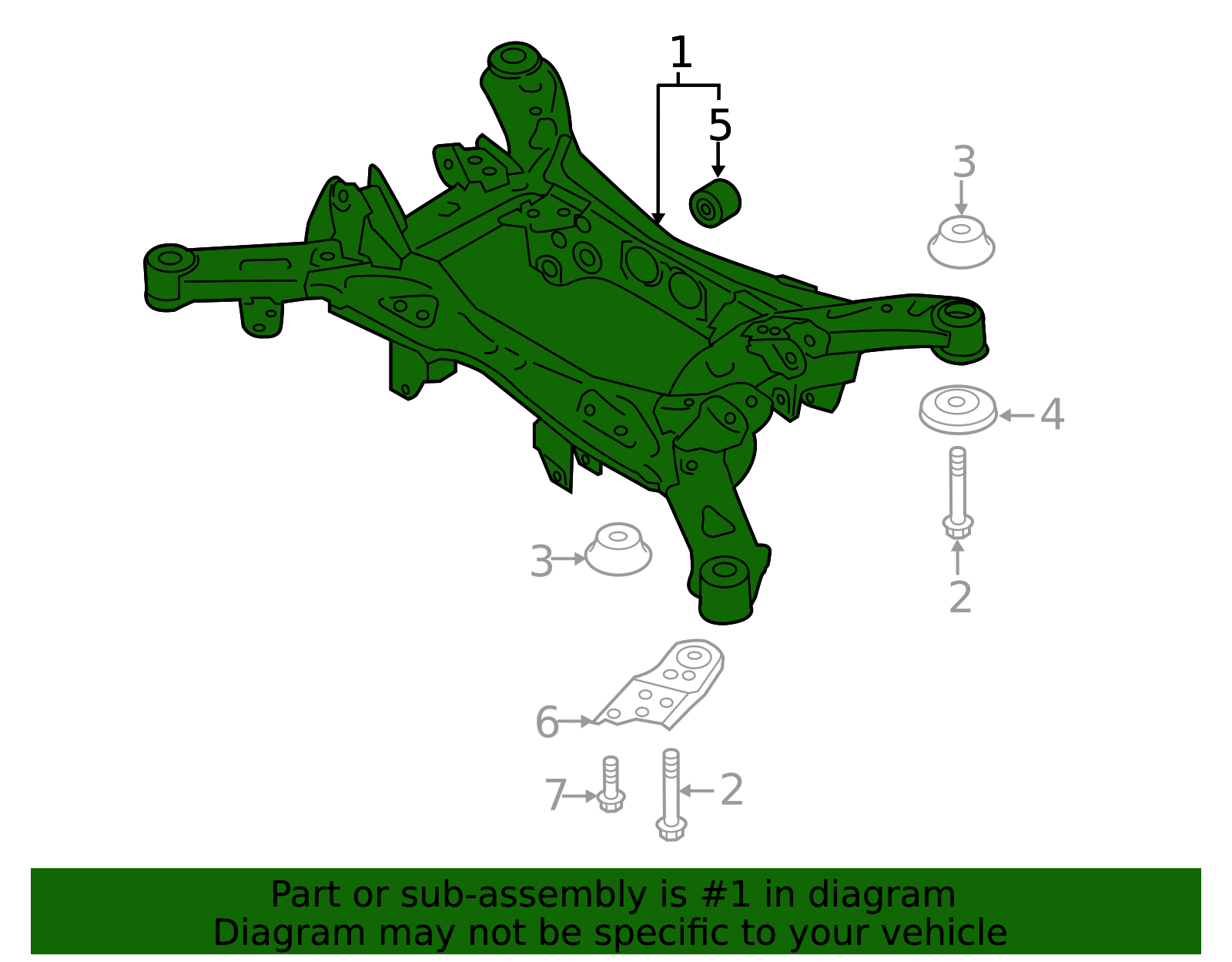 2018-2024 Subaru Cross-Member 20152FL033 | Subaru OEM Parts Online