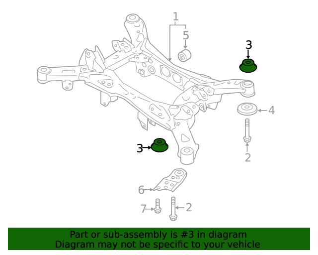 20176FJ020 - Suspension Crossmember Stop 2013-2024 Subaru ...