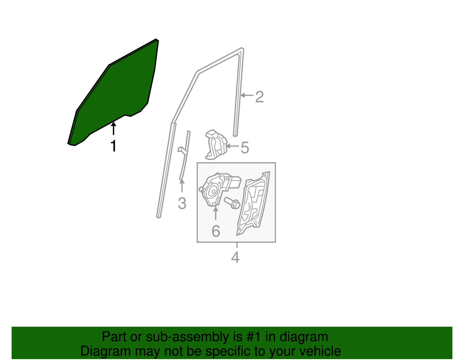 2006-2009 Land Rover Range Rover Sport Door Glass CUB500141 ...
