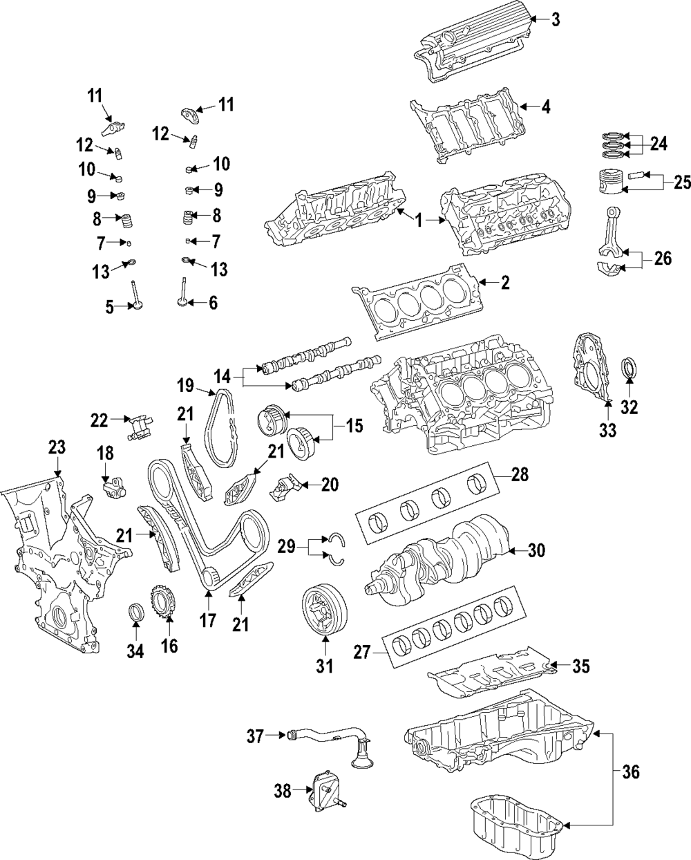 2010-2019 Toyota Engine Camshaft 13501-38060 | OEM Parts Quick