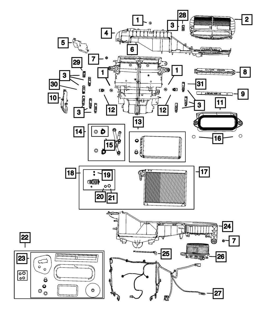 2022-2025 Jeep Grand Cherokee A/C And Heater Actuator 68579044AA ...