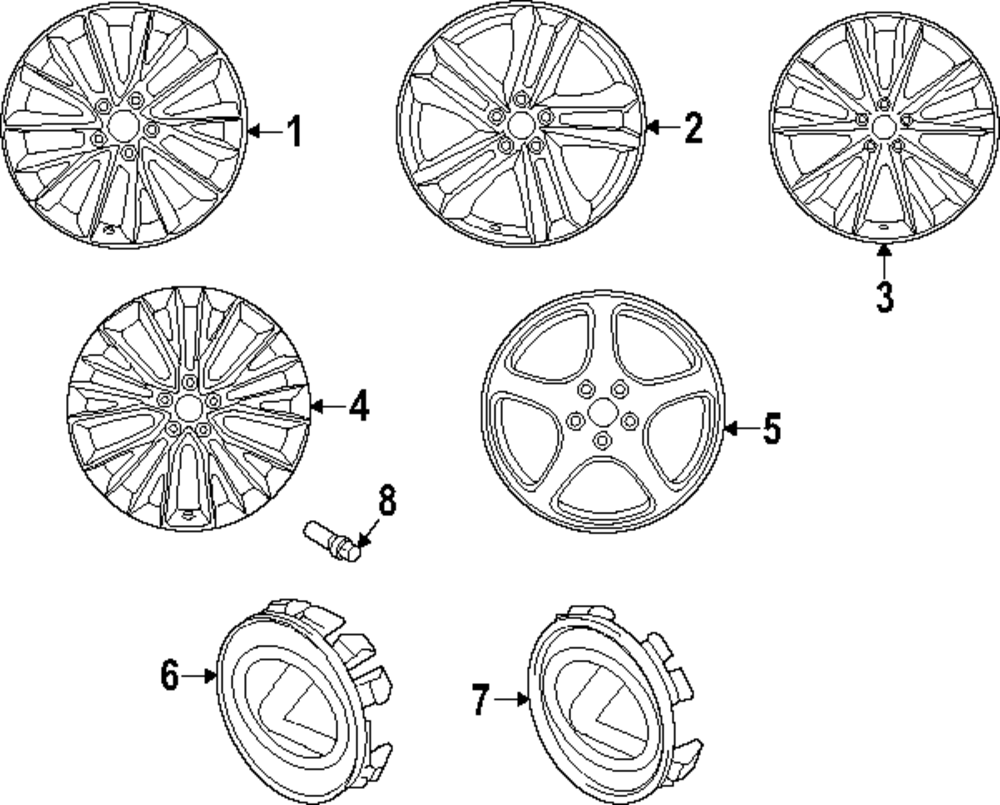 2021-2025 Lexus Wheel Bolt 90942-02090 | Lexus OEM Parts Online