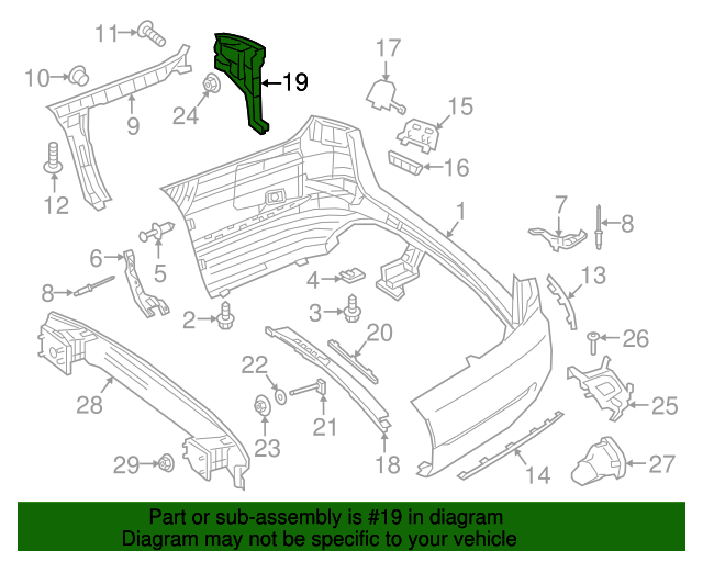 2015-2020 Mercedes-Benz Basic Carrier For Bumper 213-880-12-03 ...