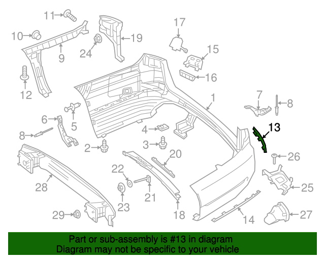 213-820-26-00 - Reflector Panel 2017-2022 Mercedes-Benz ...