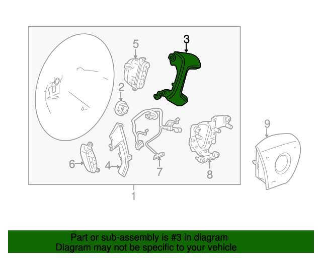 2007-2014 GM Cover,Strg Whl Spoke Lwr 15255097 | GM Parts Center