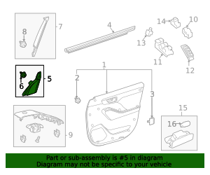 2020-2023 Toyota Highlander Corner Trim 67491-0E060 | Toyota Parts Center