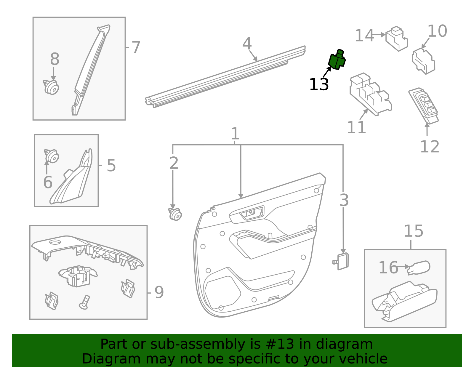 84872-0E110 - 2020-2024 Toyota - Mirror Switch | Nucar Toyota Parts