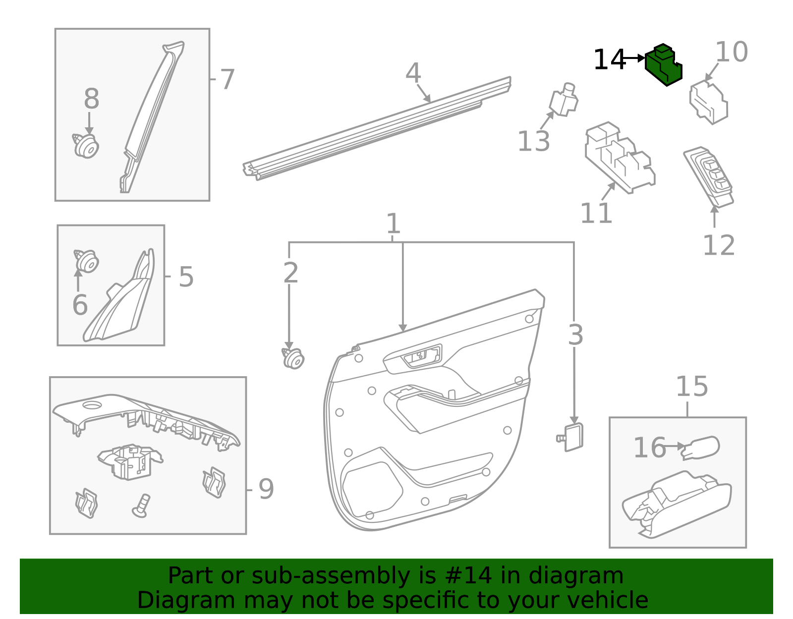 2021-2025 Toyota Lock Switch 84930-0A090 | Toyota San Diego Parts