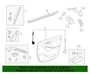 2022-2025 Toyota Door Trim Panel Clip 90467-A0048 | Toyota Parts Center