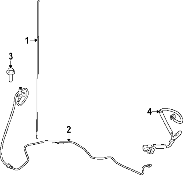 PC3Z-18812-G - Antenna Cable 2023-2024 Ford | Ford Parts Direct