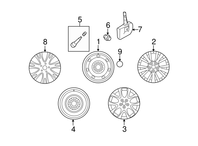2009-2013 Mazda 6 Wheel, Steel 9965-B8-6560 | RealMazdaParts.com