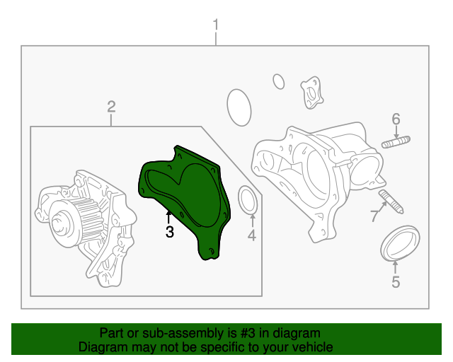 16124-88460 - Gasket, Water Pump Cover - 1992-2001 Toyota | OEM Genuine ...
