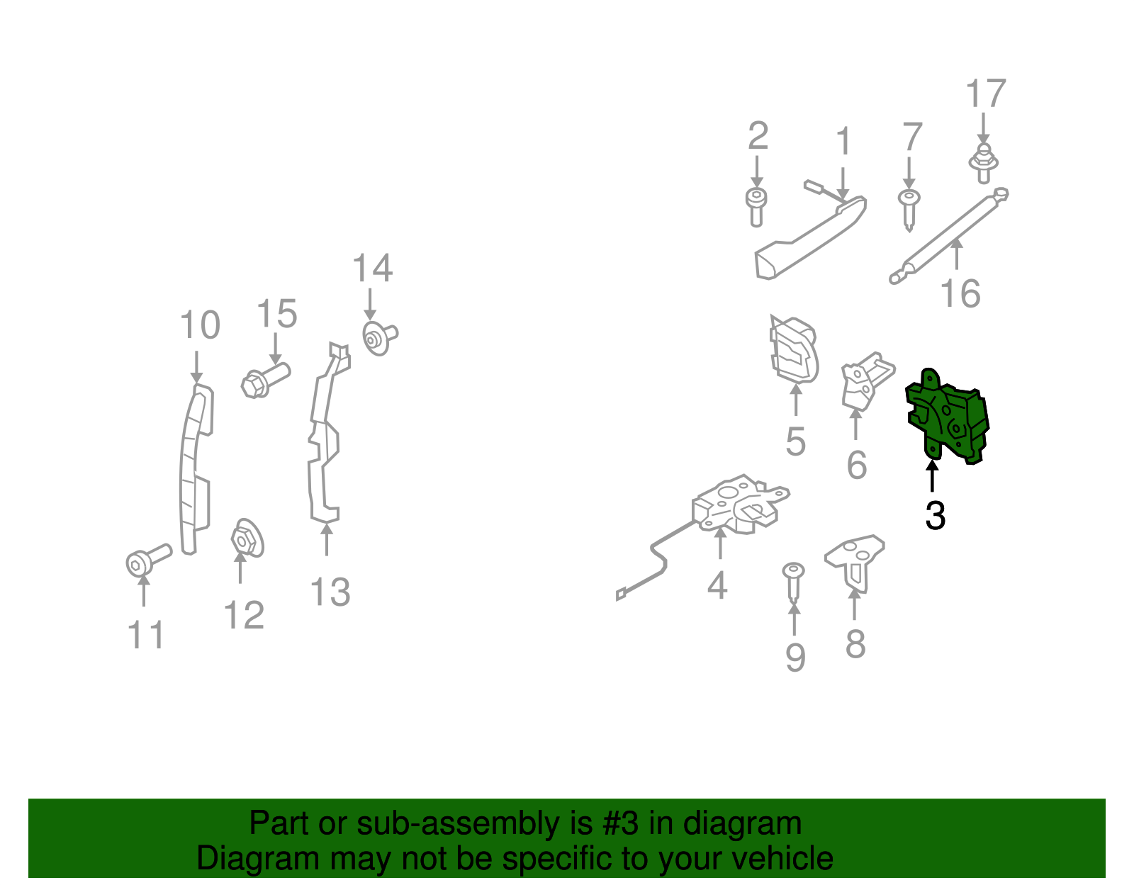 51-49-2-754-459 - 2008-2014 Mini Cooper Passenger Side Clubman Lock for ...