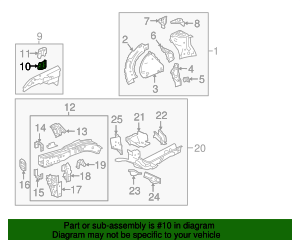 2018-2024 Chevrolet Body Side Front Fender Upper Front Bracket 23208393 ...