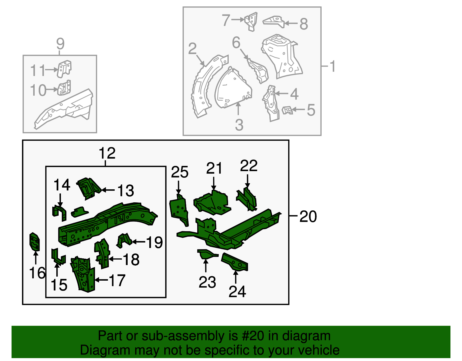 2018-2024 GM Rail Assembly 84699153 GM | GMPartsDirect.com