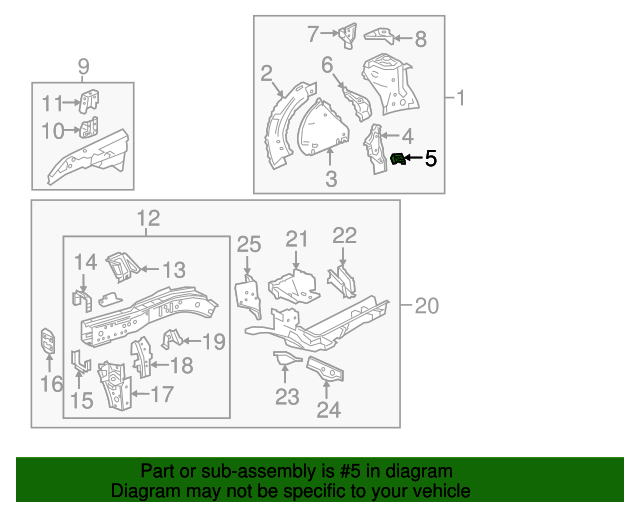 2018-2023 GM Apron Reinforced Bracket 23494305 | GMPartsDirect.com