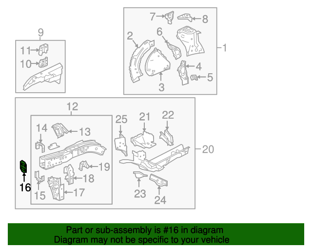 84461490 - Passenger Side Frame Rail End 2019-2024 GM | Chevrolet Parts ...