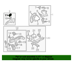 2018-2024 Chevrolet Body Side Front Fender Upper Front Bracket 23208392 ...